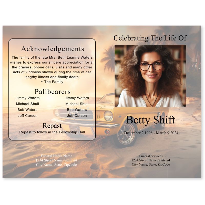 Classic Car - Memorial Cards Today